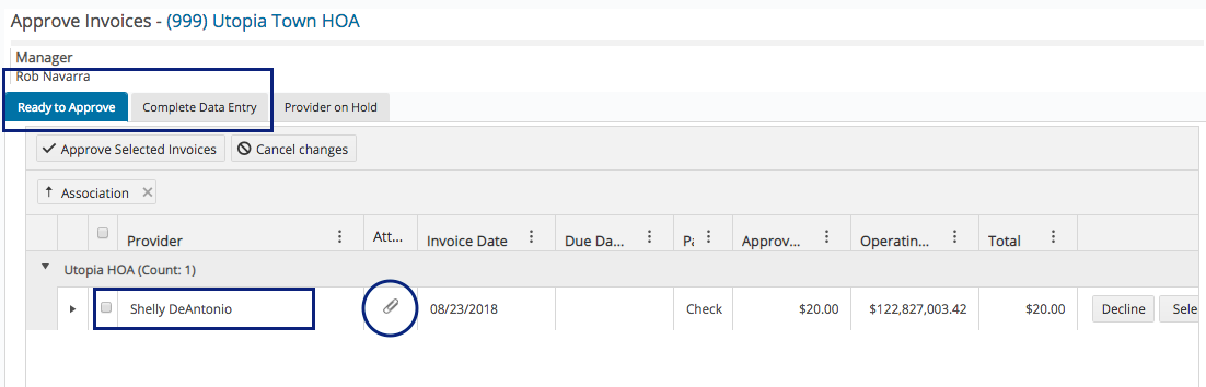How to Approve Invoices Using the Approve Invoices Page – Vantaca, Inc